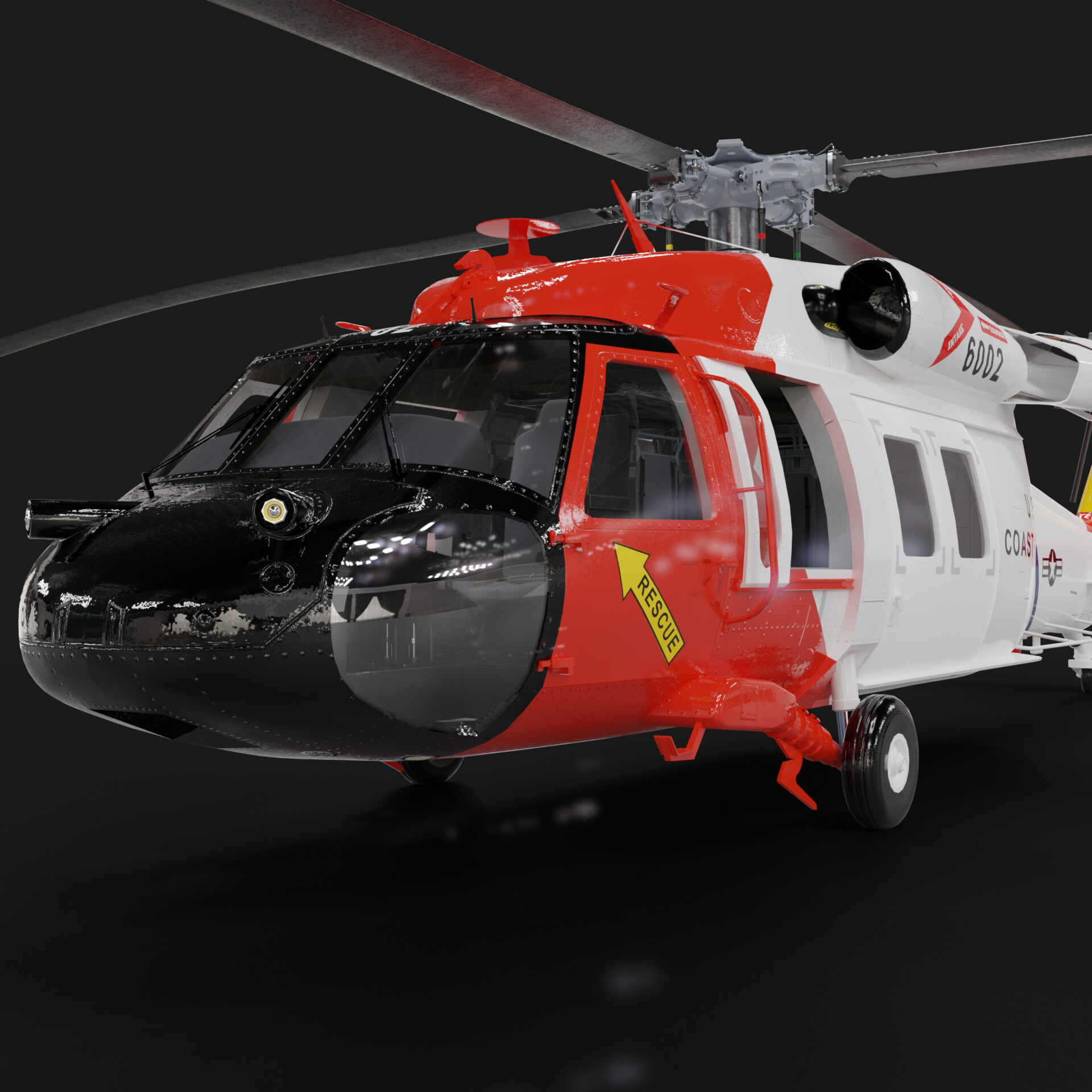 ArtStation - Sikorsky UH-60 Blackhawk US Coast Guard