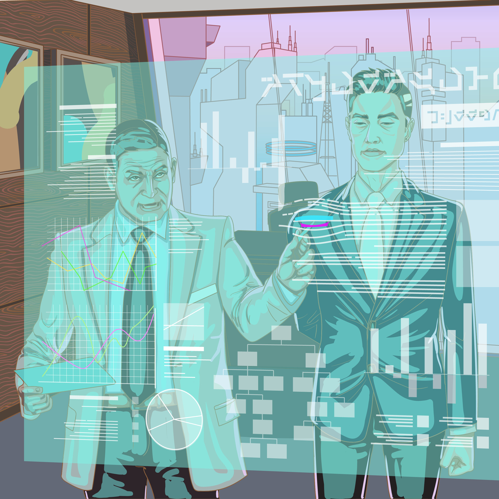 ArtStation - Haker Punk lllustrations for a telegram bot game in a ...