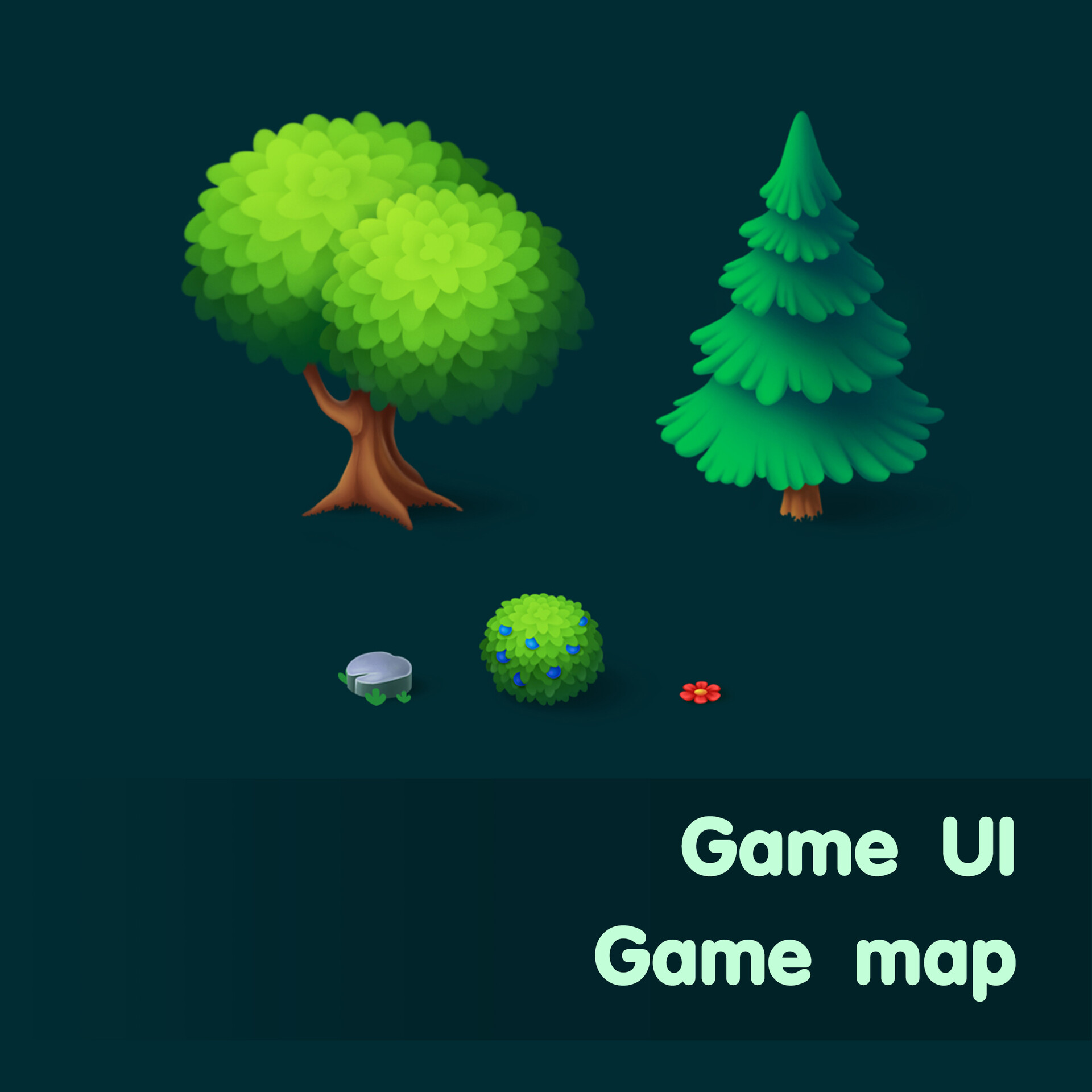 ArtStation - Game map + UI