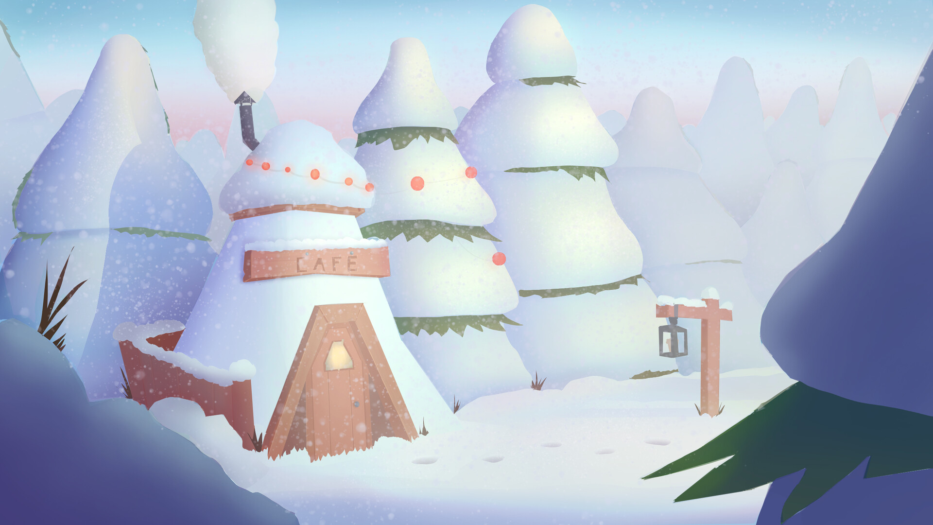 ArtStation - Snow-covered house