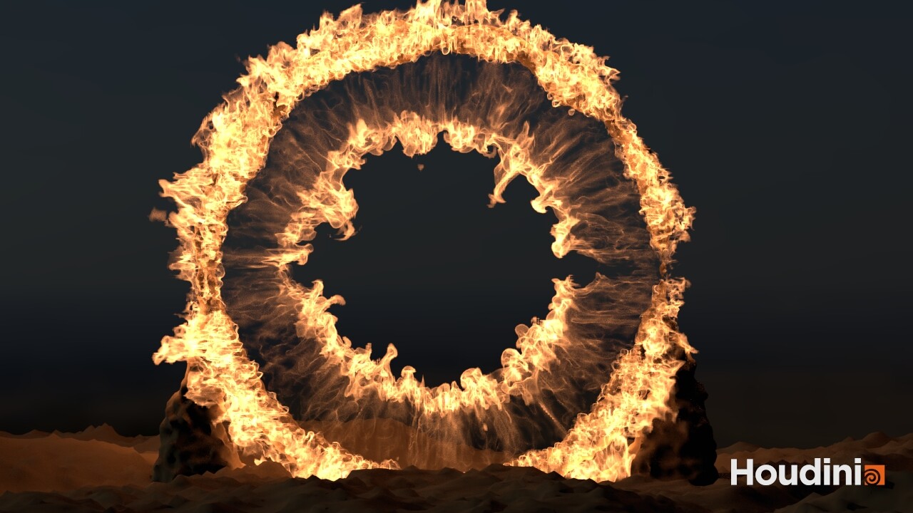 ArtStation - Fire portal | Houdini