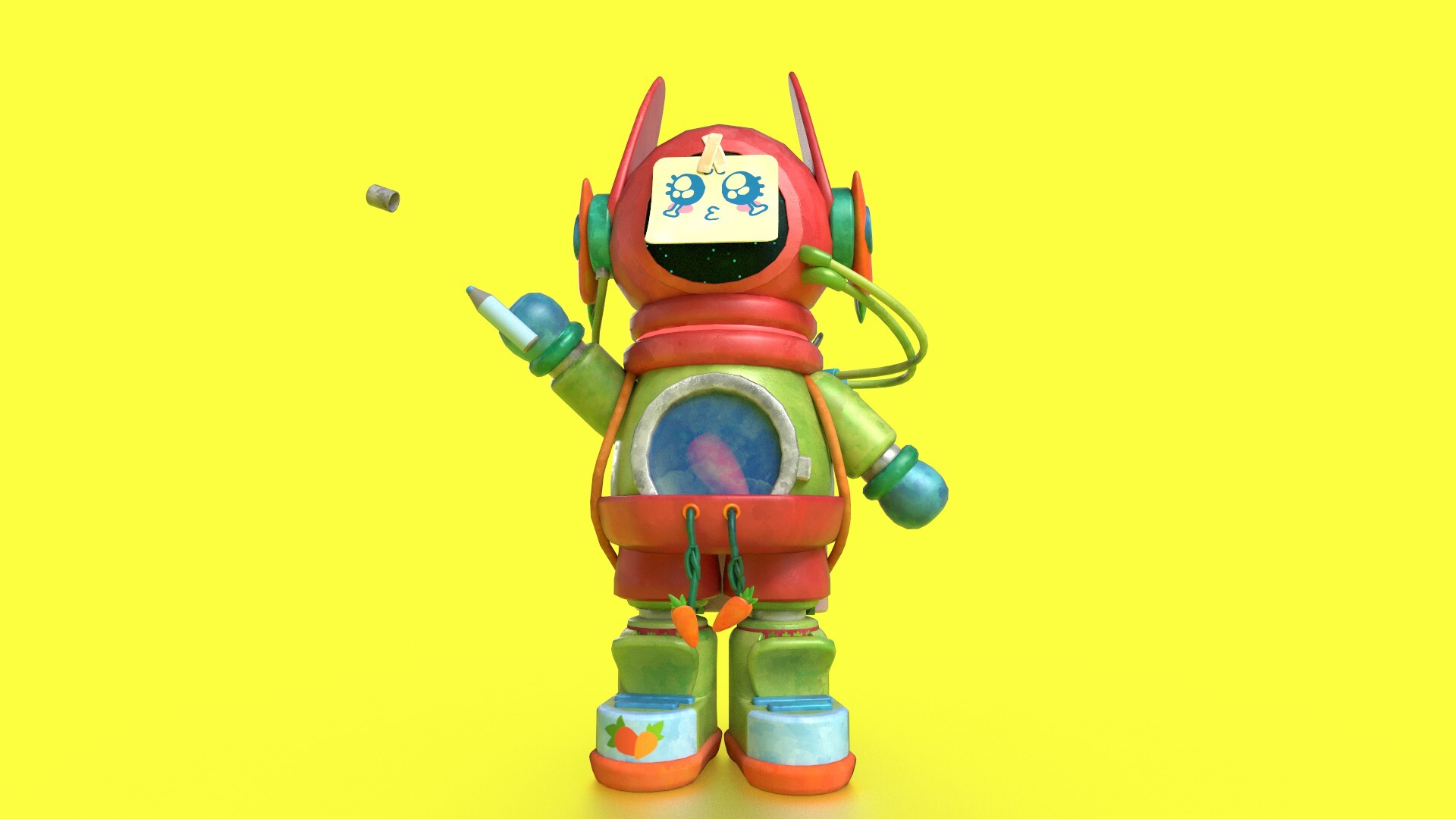 ArtStation - Rookie robot challenge - carrot boy