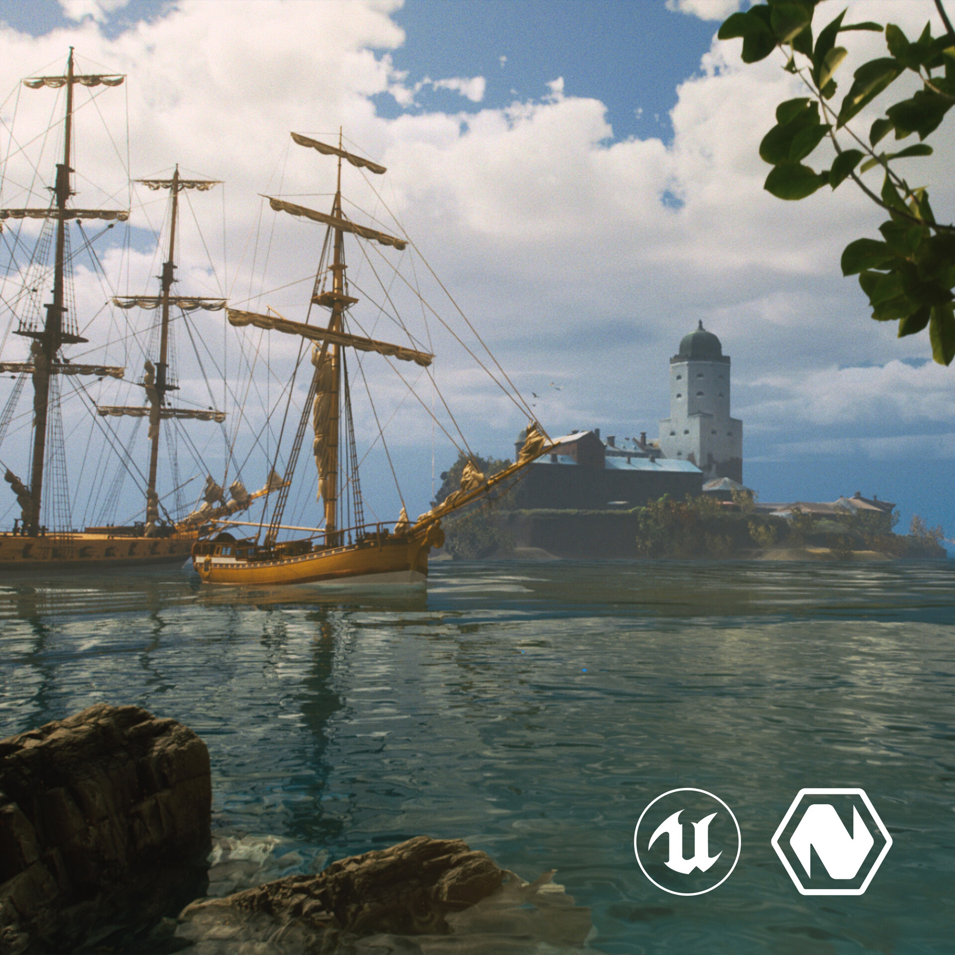 ArtStation - "Vyborg Shoreline" Unreal Engine 5 Environment & Composite in Natron/Nuke