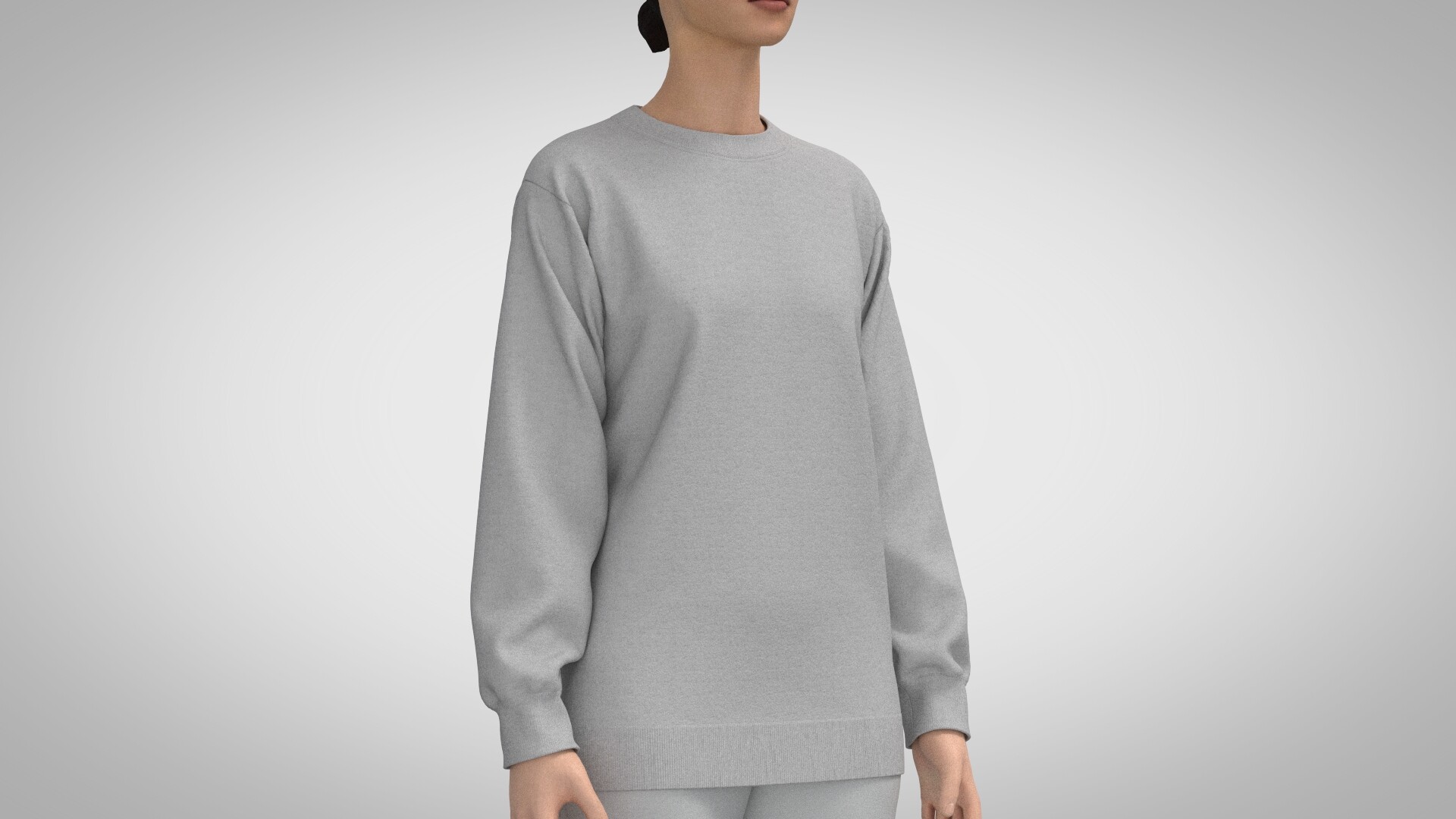ArtStation - Women Crew Neck Sweater, Marvelous Designer, Clo