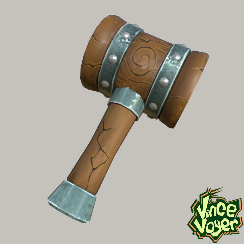 ArtStation - Low-Poly Stylized Hammer