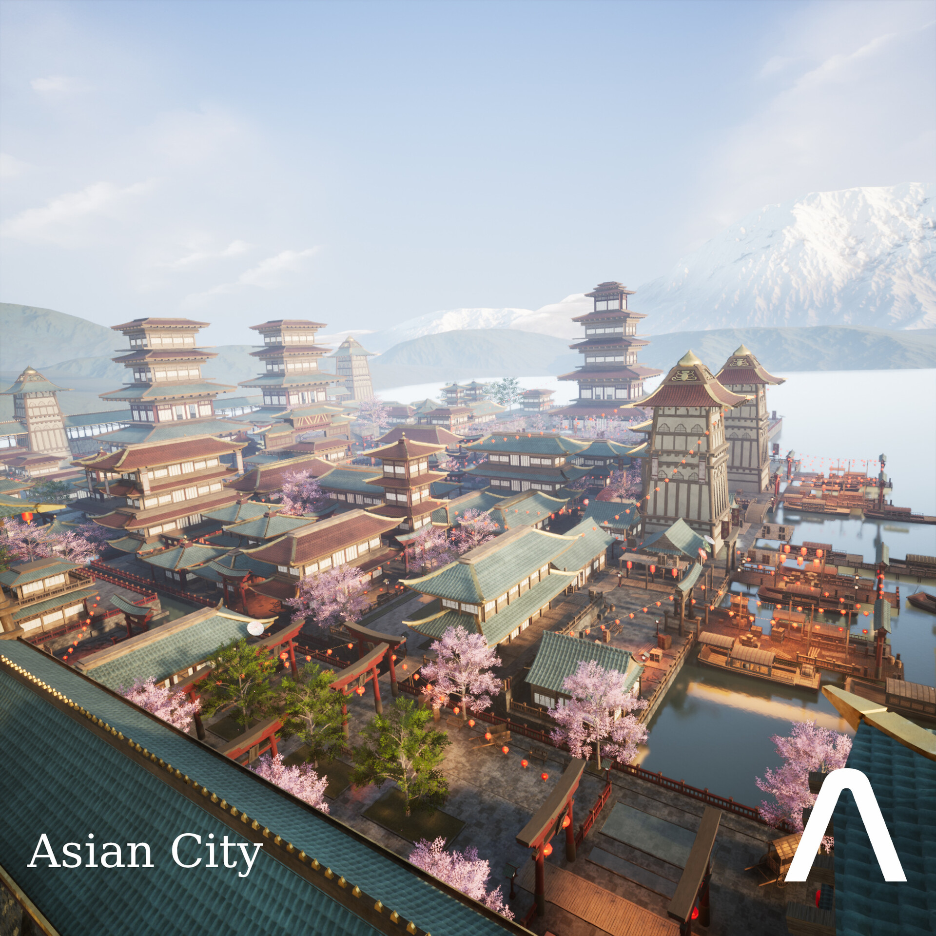 ArtStation - Asian Town