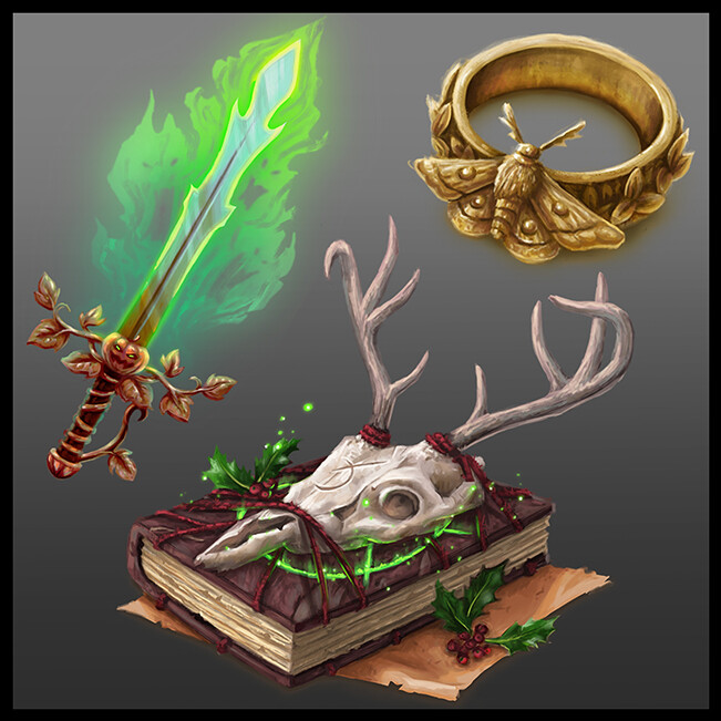 ArtStation - Fantasy items and Weapons