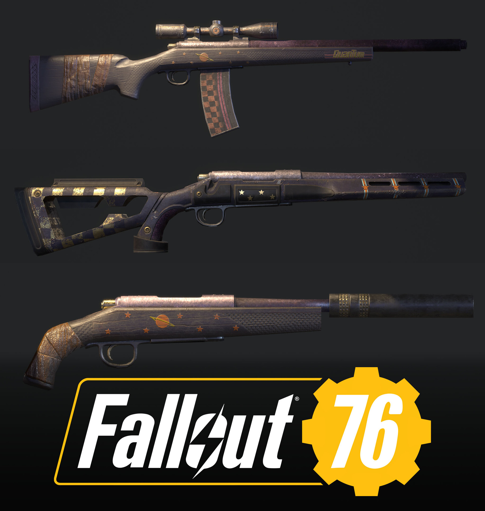 ArtStation - Fallout 76: Quantum Hunting Rifle Skin