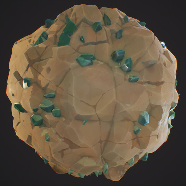 ArtStation - Stylized Crystal Rock | Substance Designer