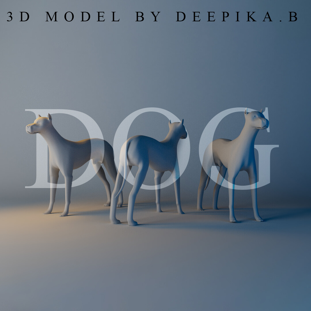 ArtStation - Dog Model By Deepika. B