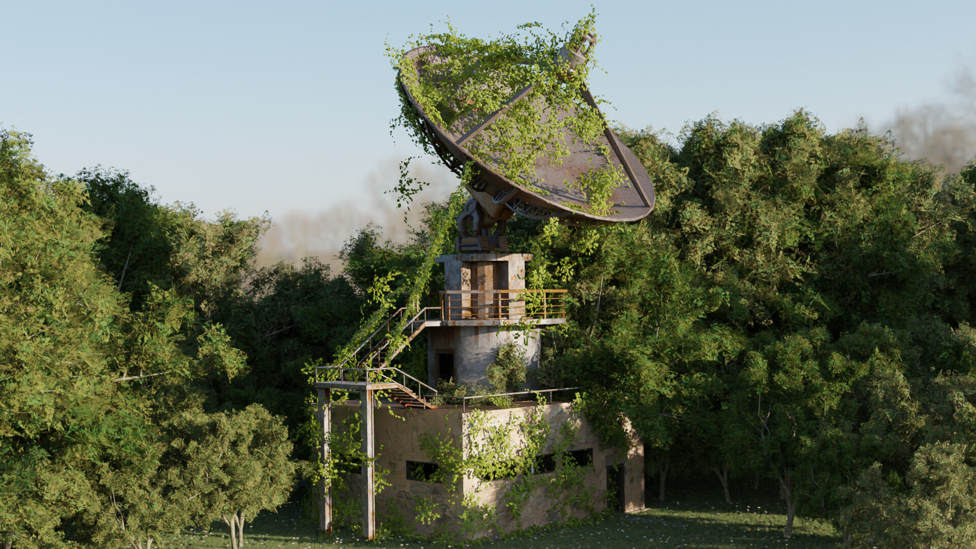 ArtStation - Abandoned communication Tower