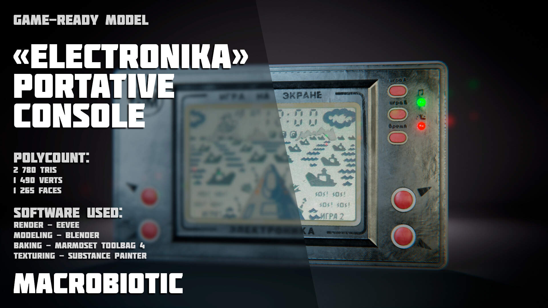 ArtStation - "ELECTRONIKA" Portative Console.