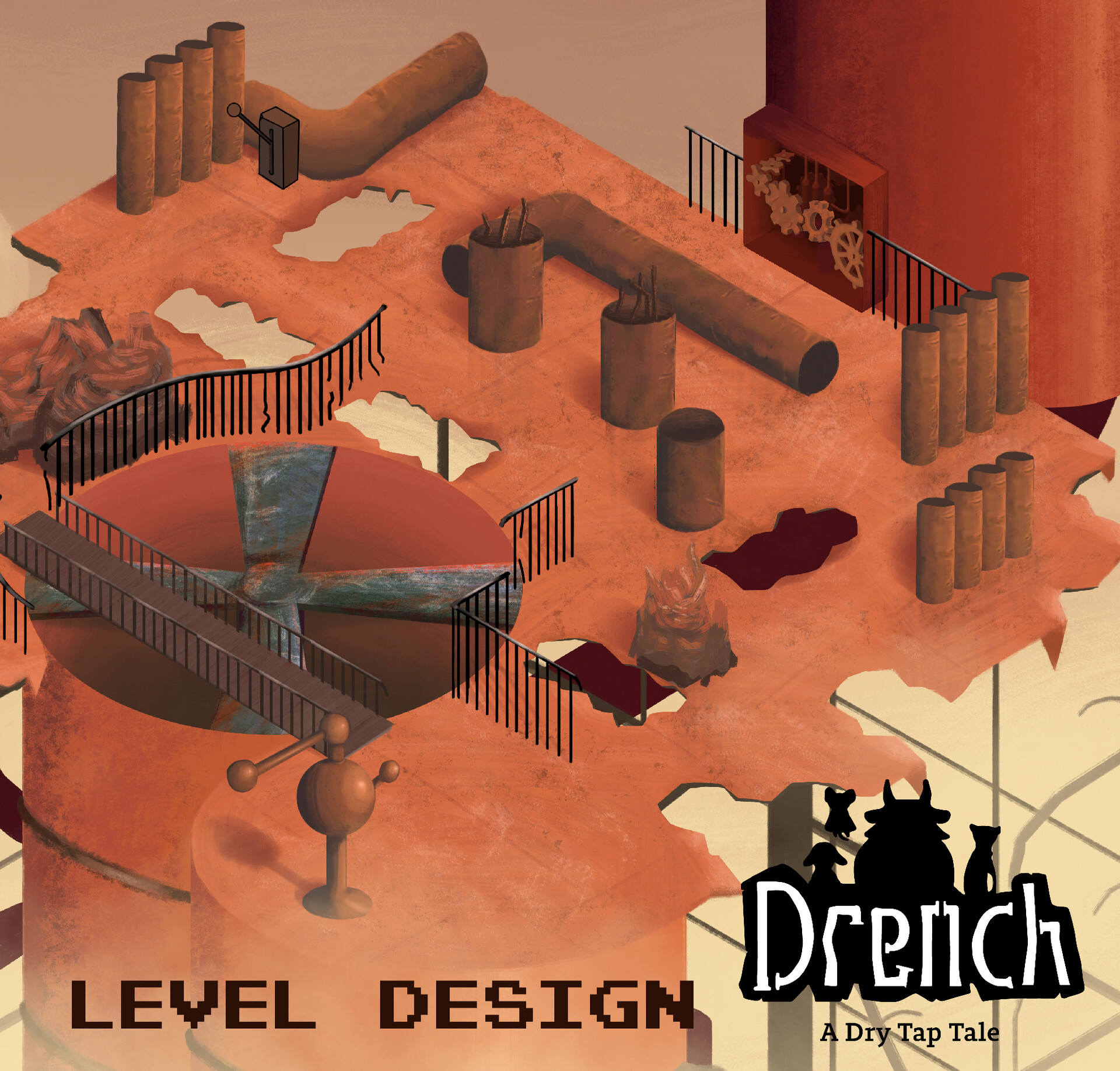 ArtStation - Highrise Level Design - Drench: A Dry Tap Tale