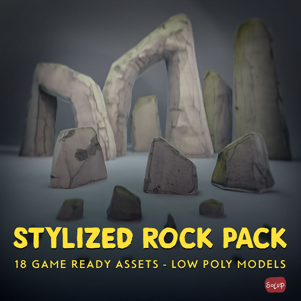ArtStation - Stilized Rock Pack