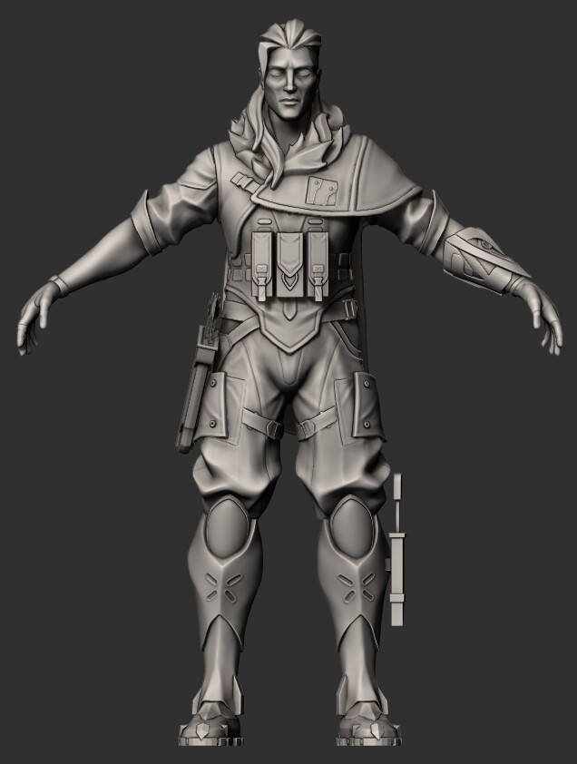 ArtStation - Sova Valorant Fanart WIP Sculpt