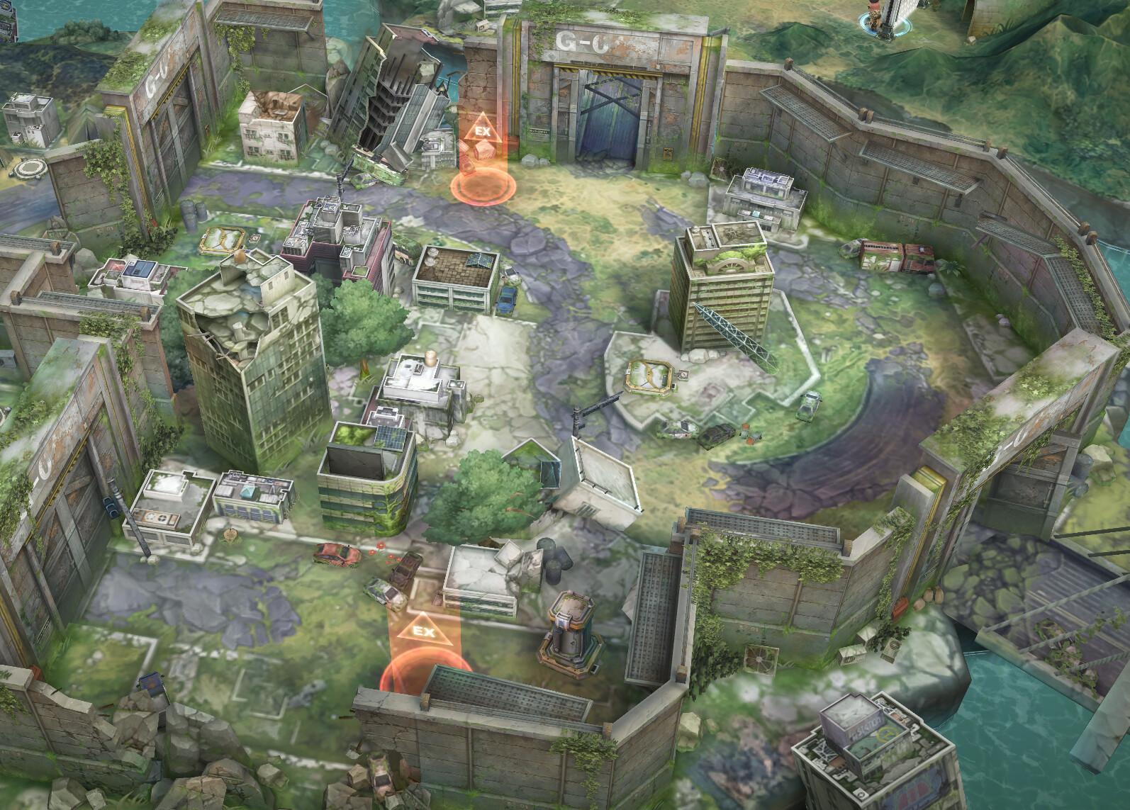 ArtStation - NIKKE_니케 -승리의 여신- 3D Field Map [Cityforest_Campaign 14, 15]