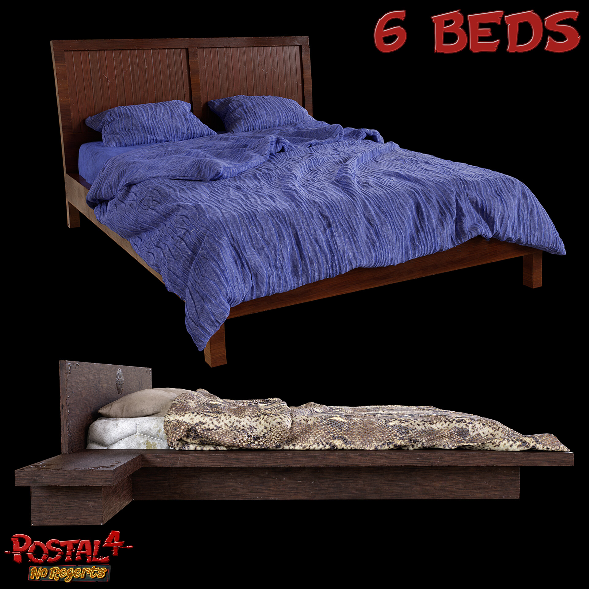 ArtStation - Bed set - Postal 4