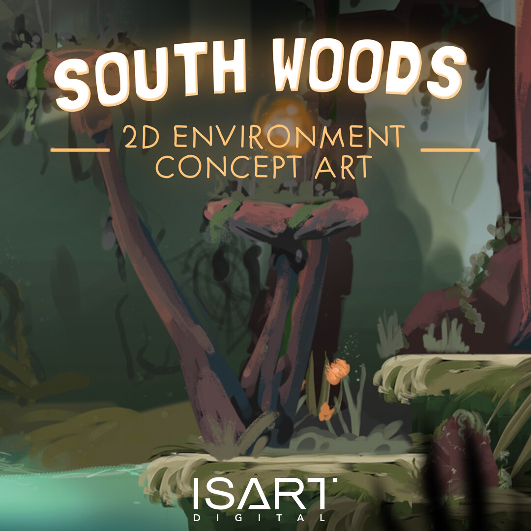 ArtStation - South Woods - 2D Environment Concept Art