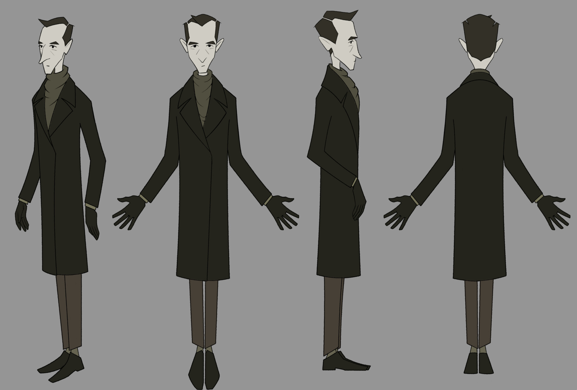 ArtStation - To Evette With Love - Clayton character design process