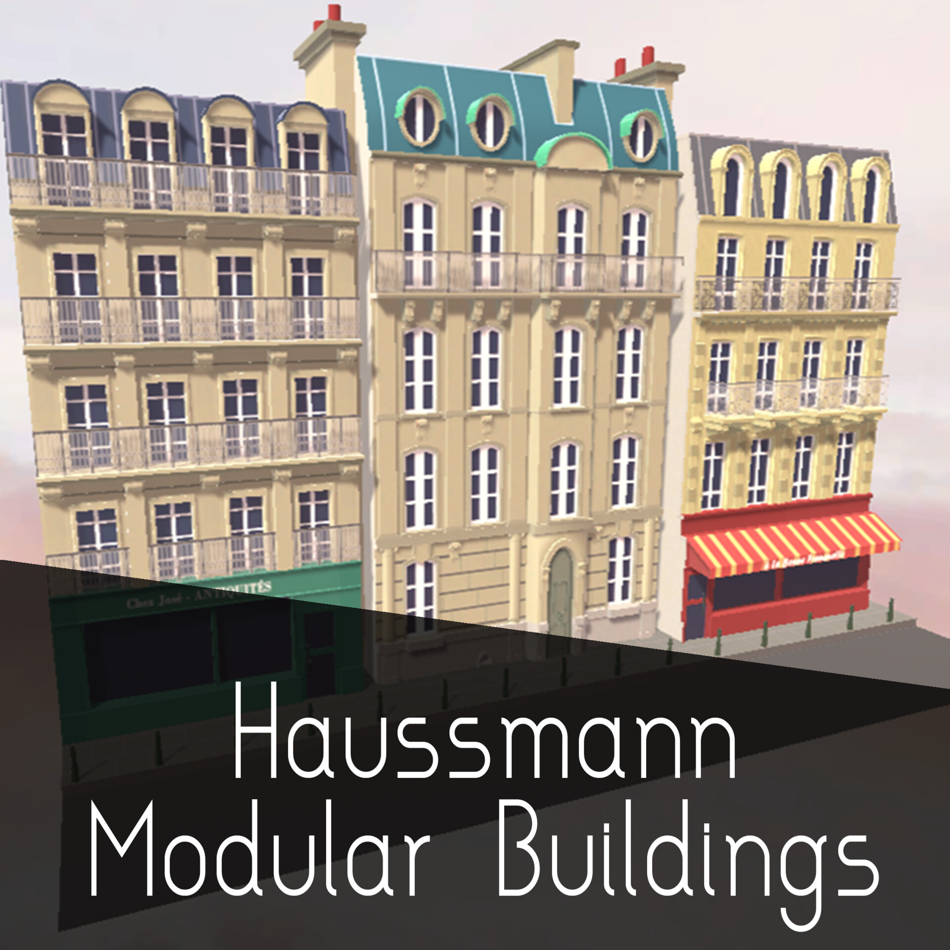 ArtStation - Haussmann modular buildings