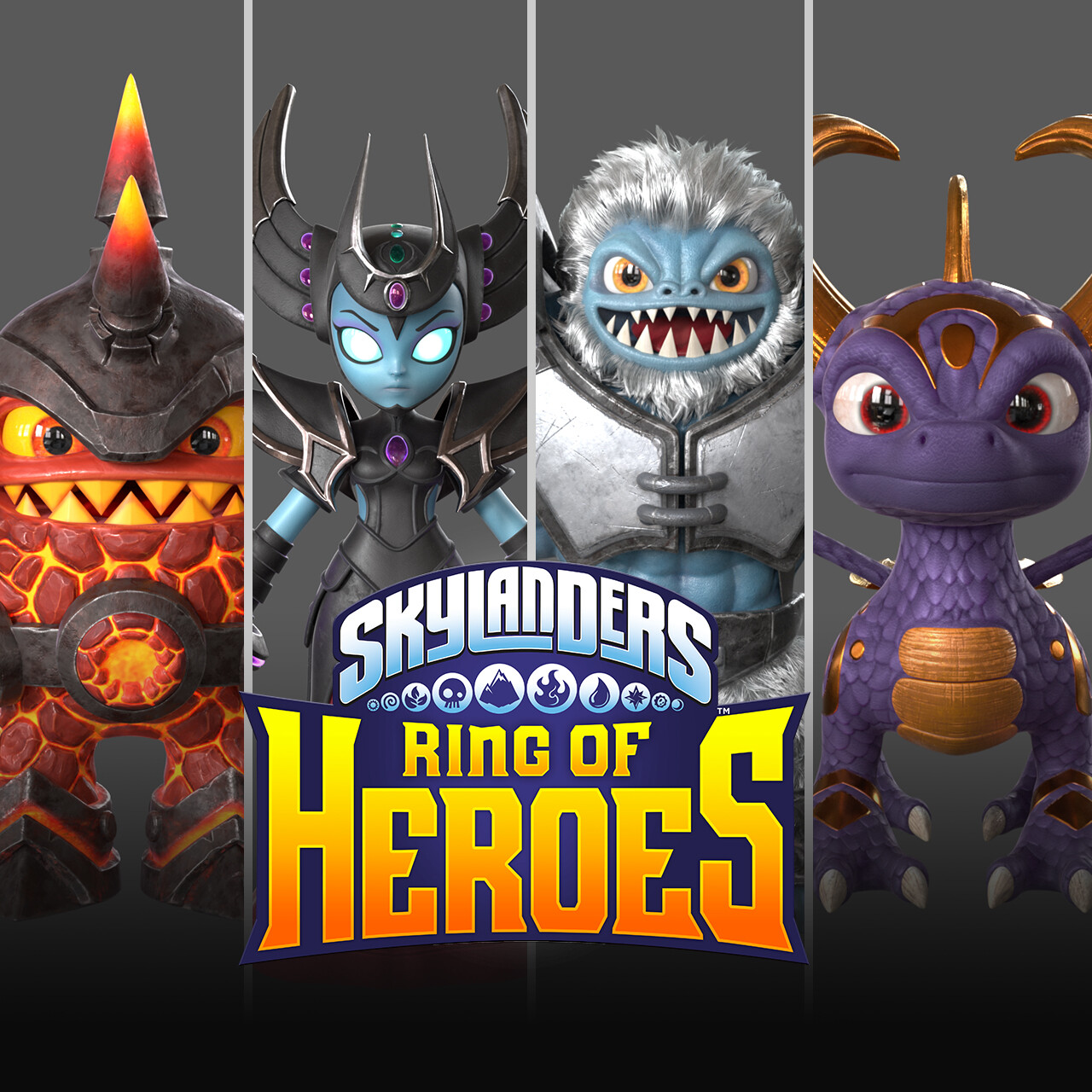 ArtStation - [2018] Skylanders Ring of Heroes ; Eruptor,Hex,Slambam,Spyro