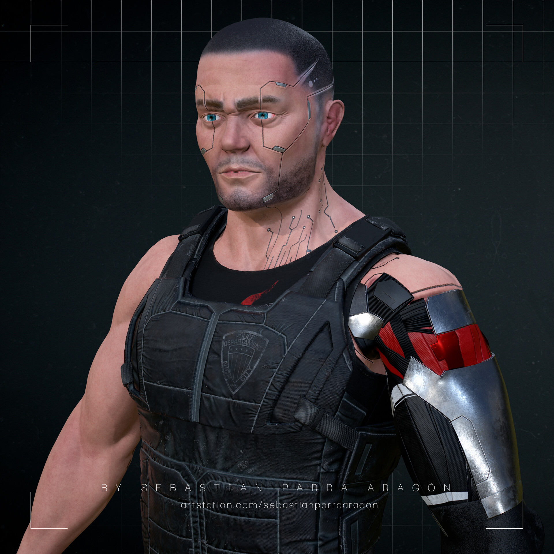 ArtStation - Night City Police officer - Cyberpunk 2077 Fan Art