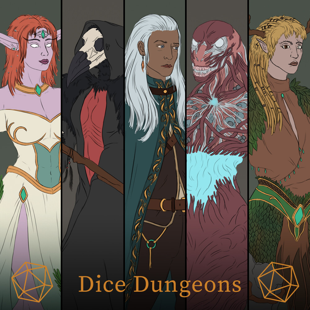 ArtStation - Dice Dungeons - WIP Characters