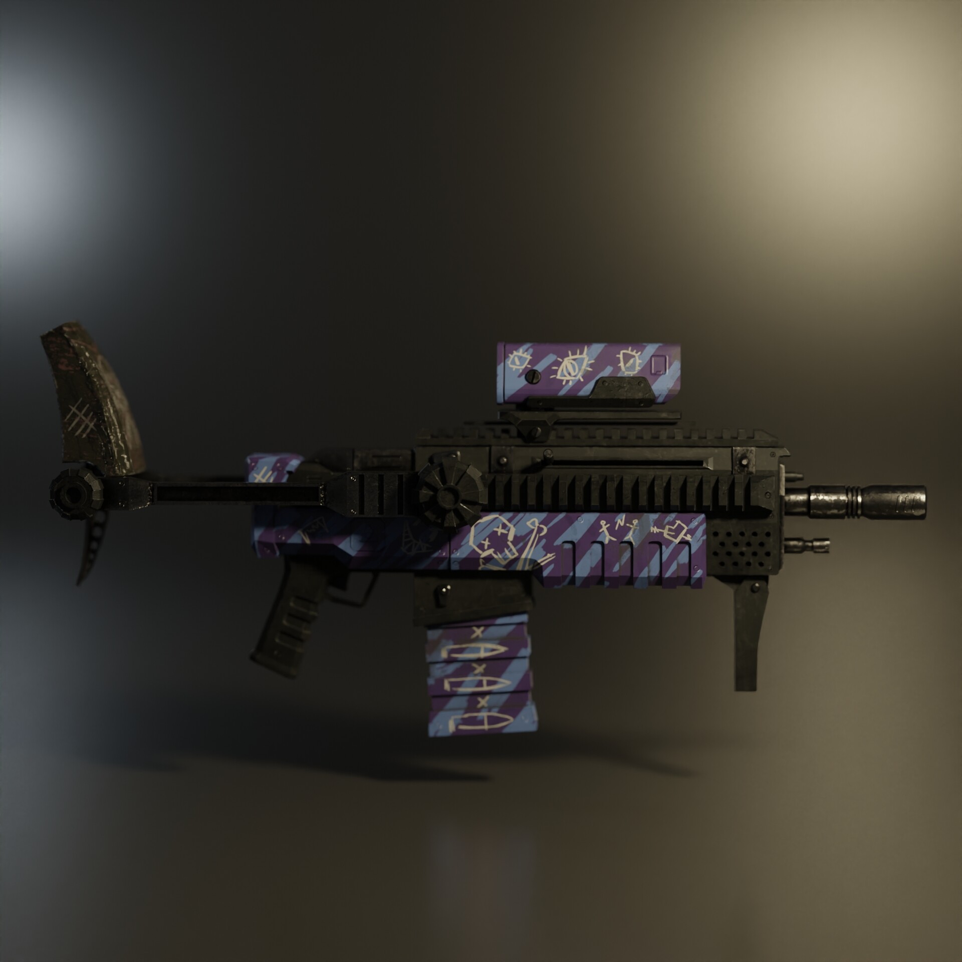 ArtStation - Sci Fi SMG lowpoly