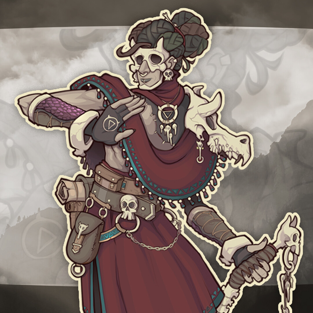 ArtStation - OC Character Design - The Necromancer Messenger