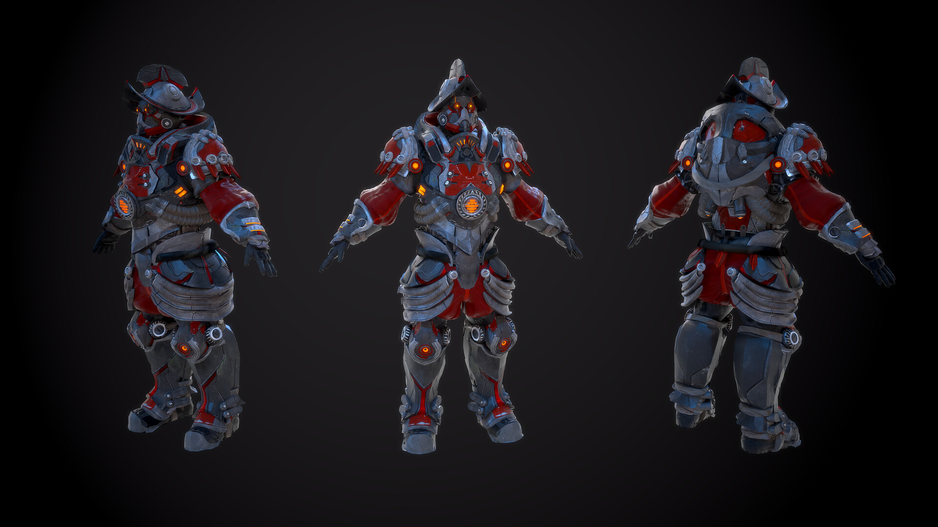 ArtStation - Planetside 2 Conquistador TR Heavy Assault Armor Set