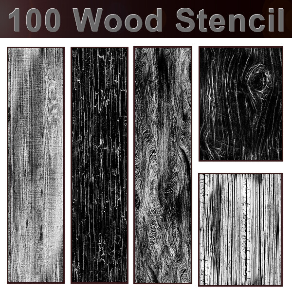 ArtStation - 100 Wood Stencil High Quality 4k