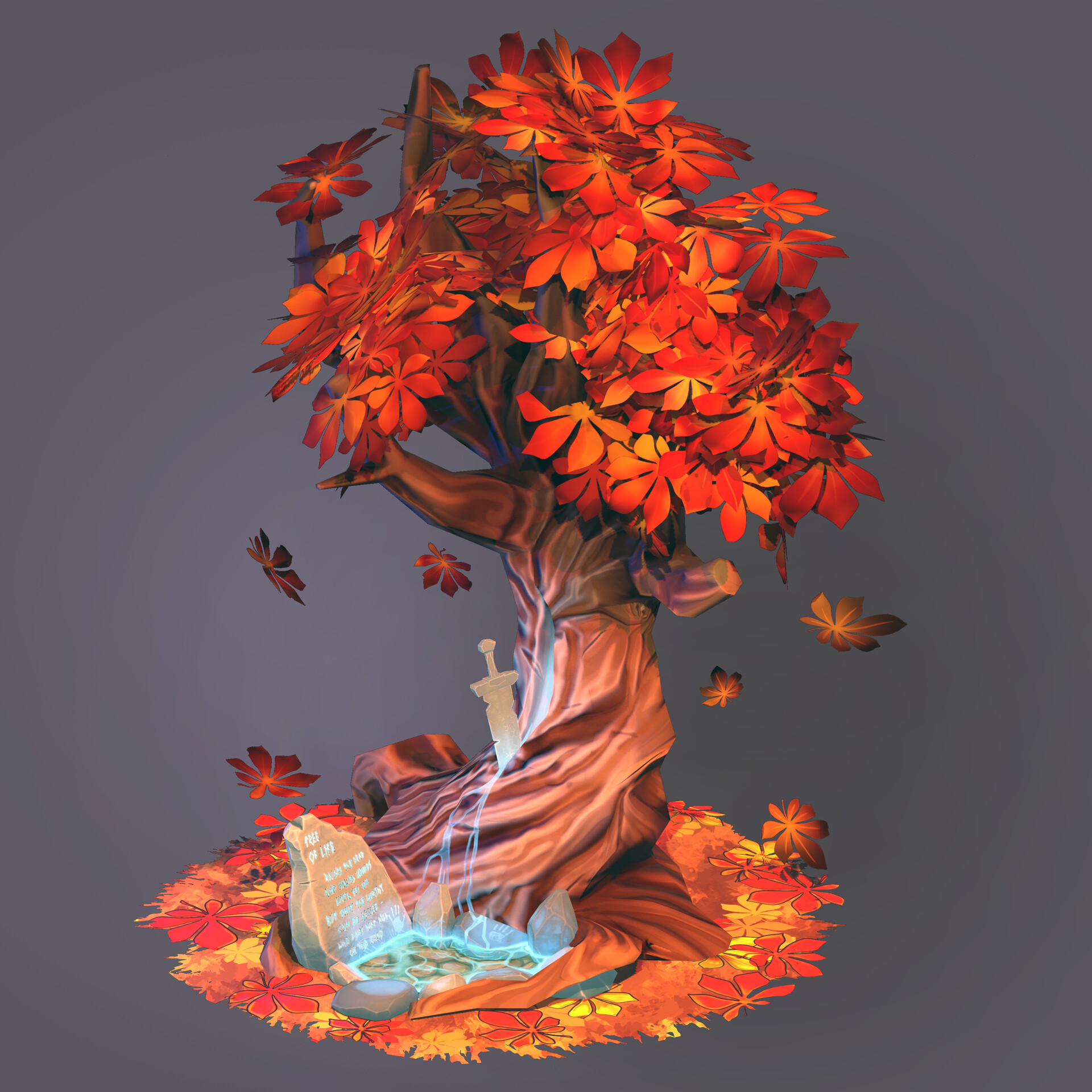 ArtStation - Stylized old tree