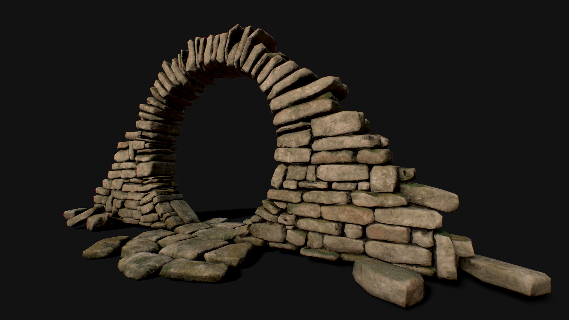 ArtStation - Masonry circular arch (3D Model)