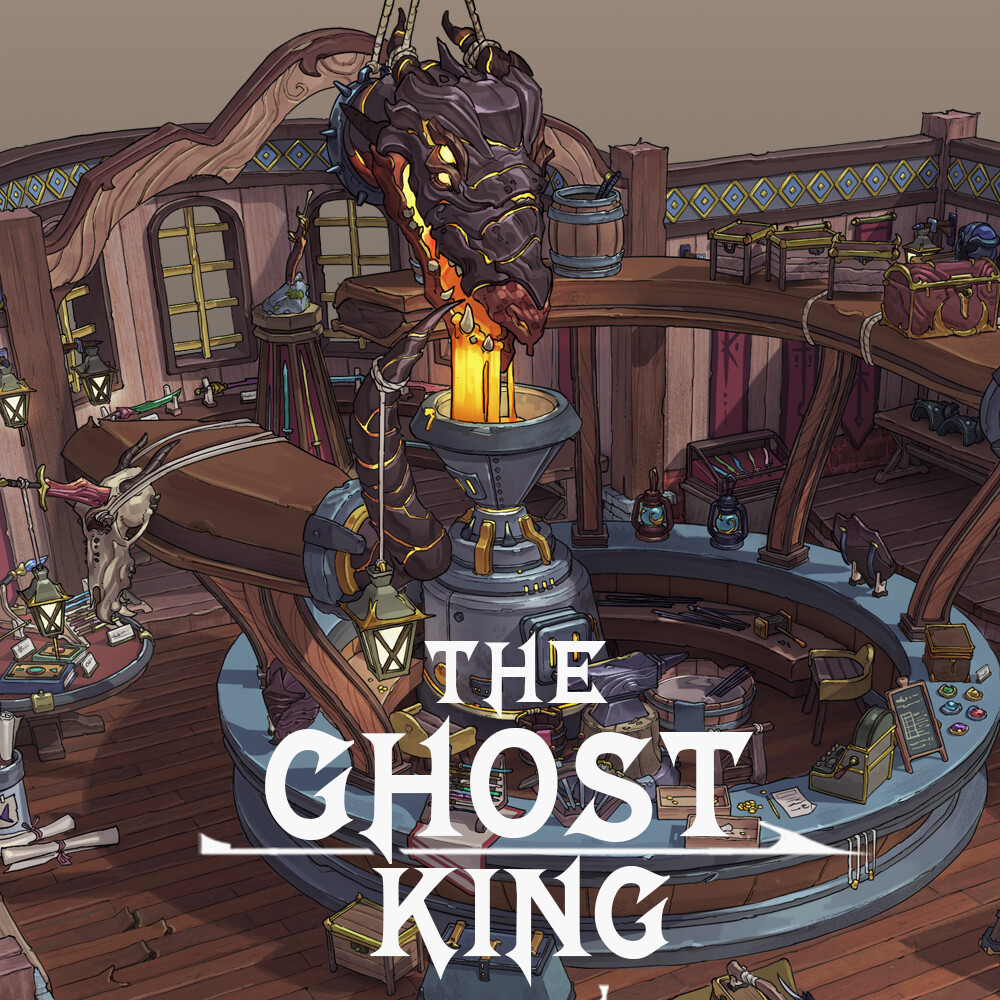 ArtStation - GHOST KING: Weapons shop - Cutaway