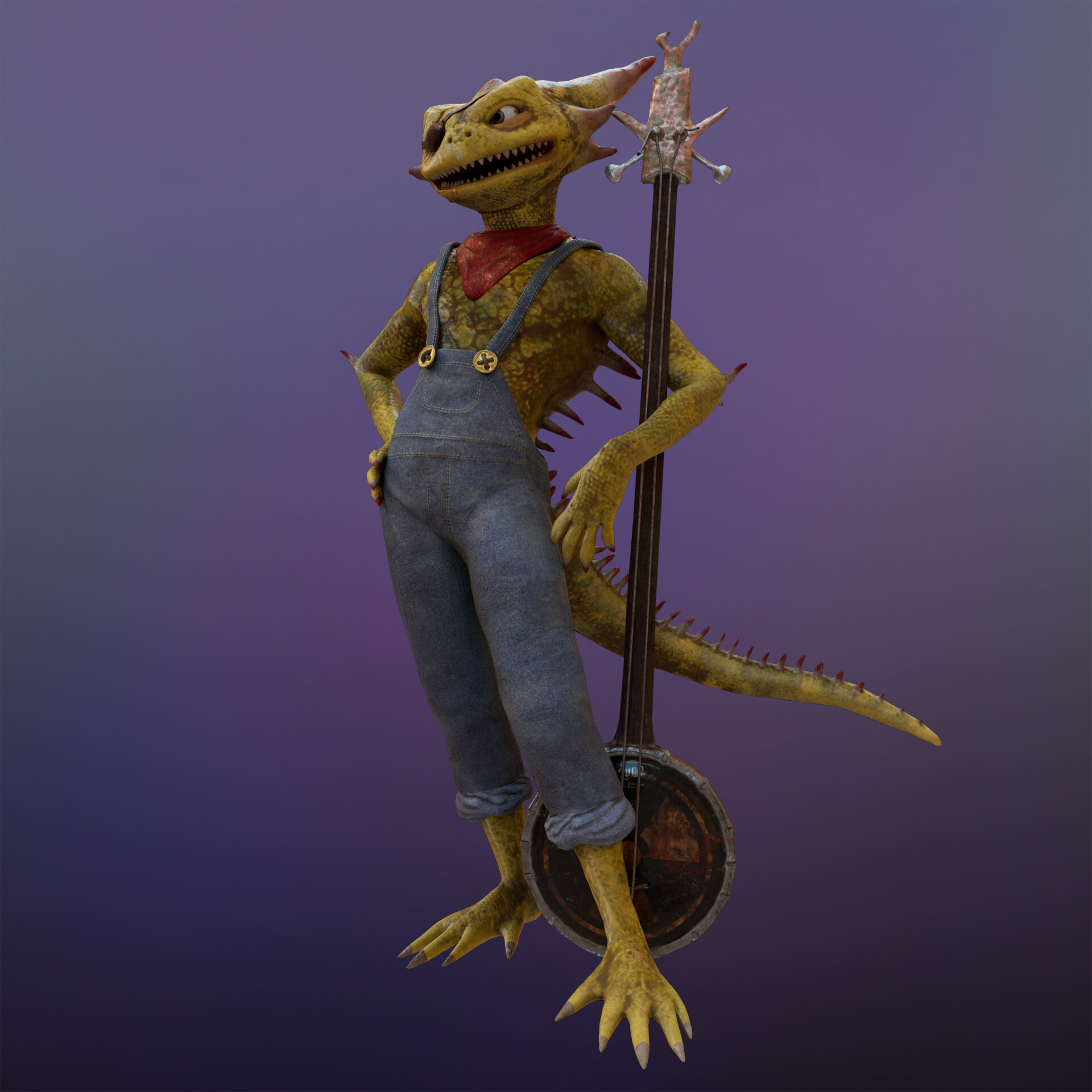 ArtStation - Banjo Slinging Lizard
