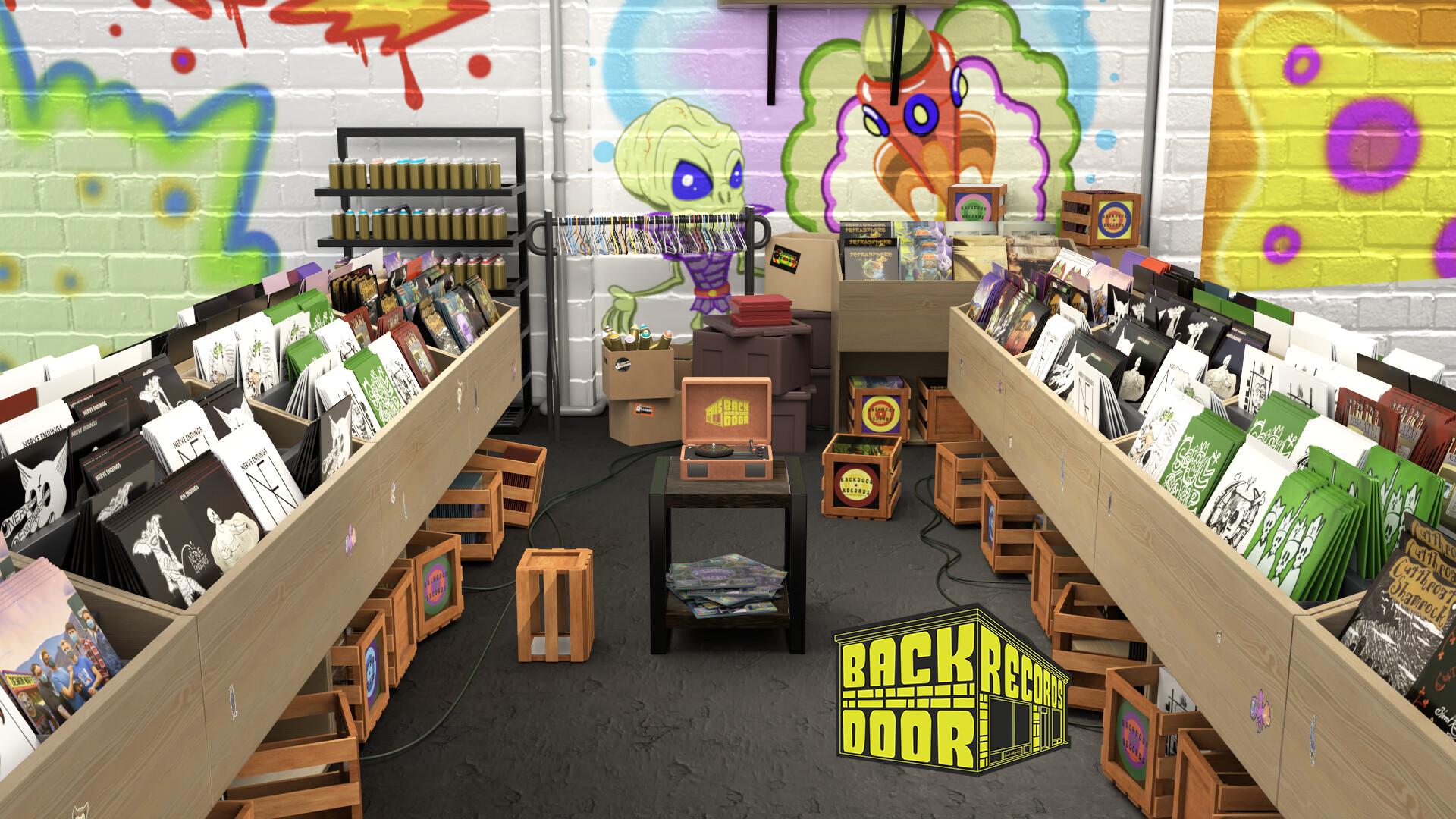 ArtStation - Group Studio Client Project: Back Door Records Promo