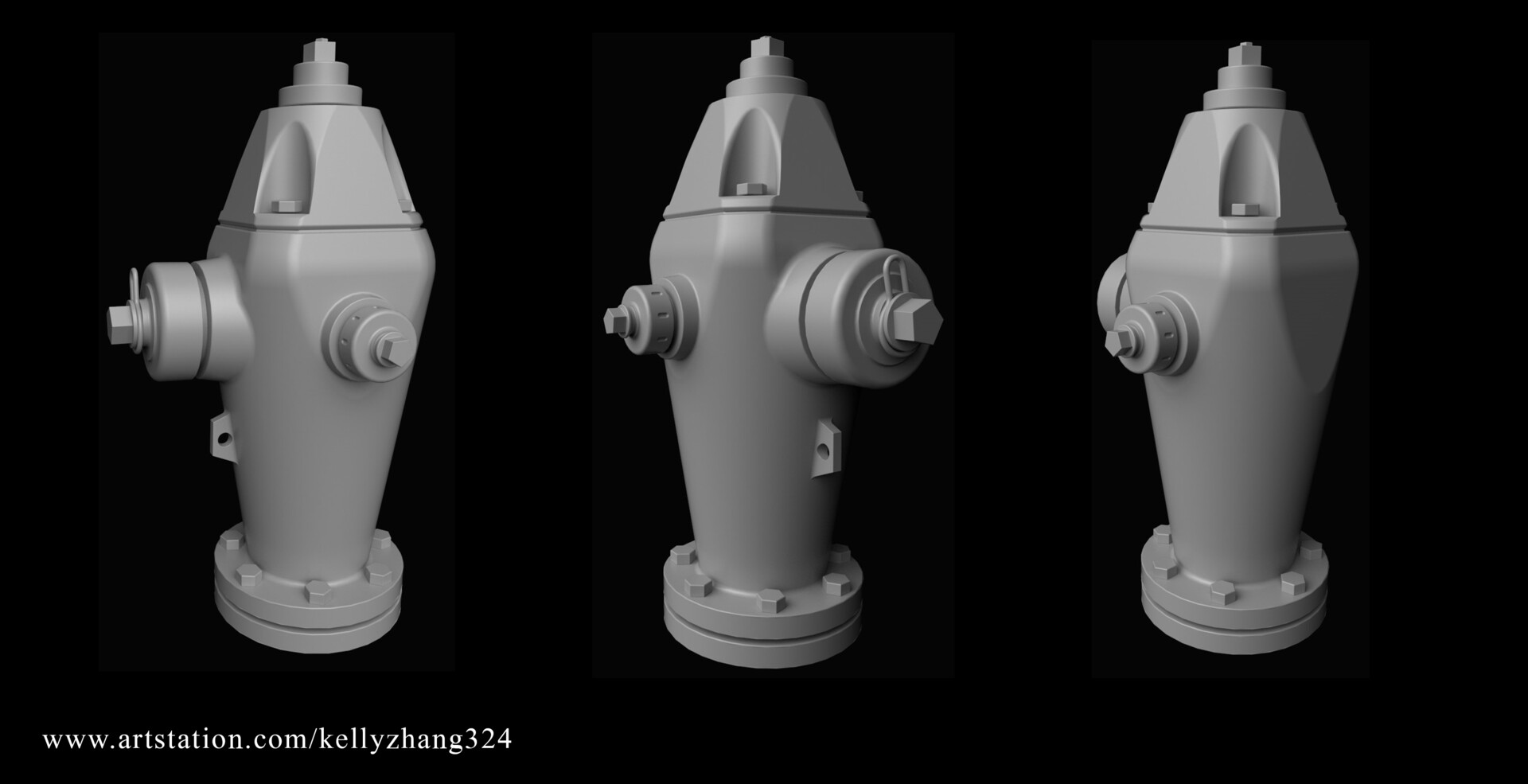 ArtStation - 3D Modeled Fire Hydrant Game Prop