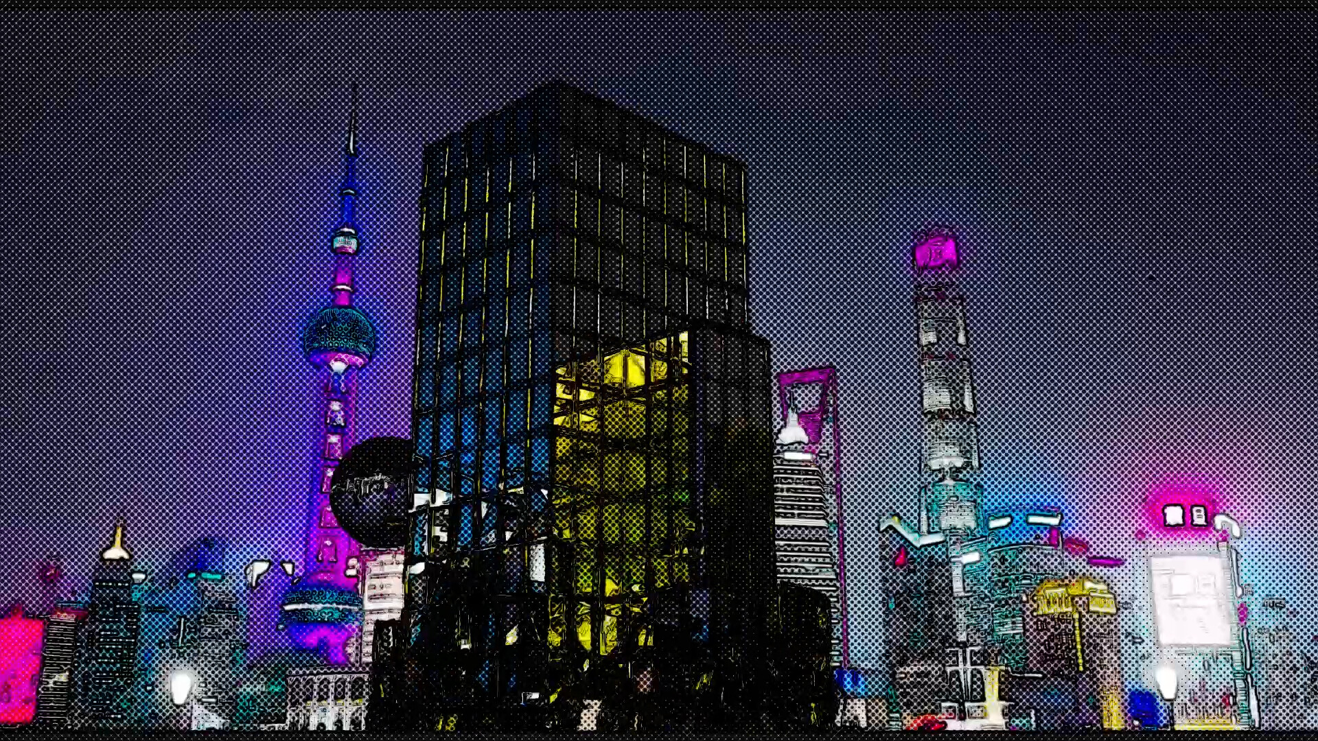 ArtStation - Neon city Building Blast