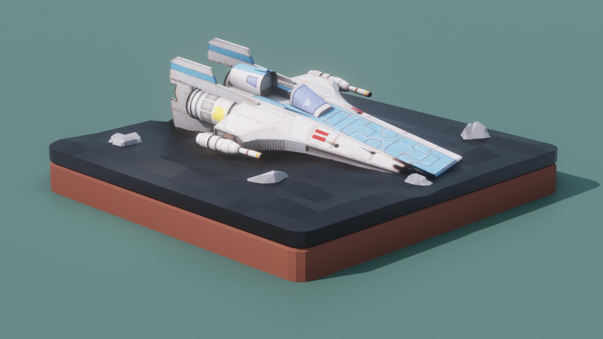 ArtStation - Low poly SpaceShip
