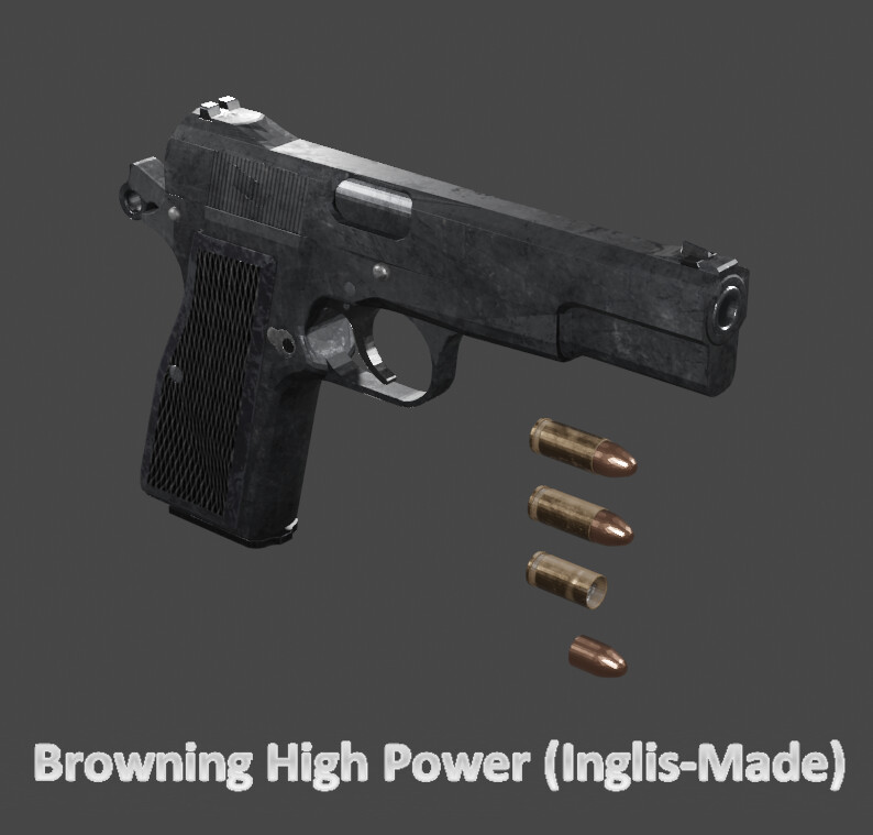 ArtStation - Browning High Power (Inglis-made, Demo Asset)