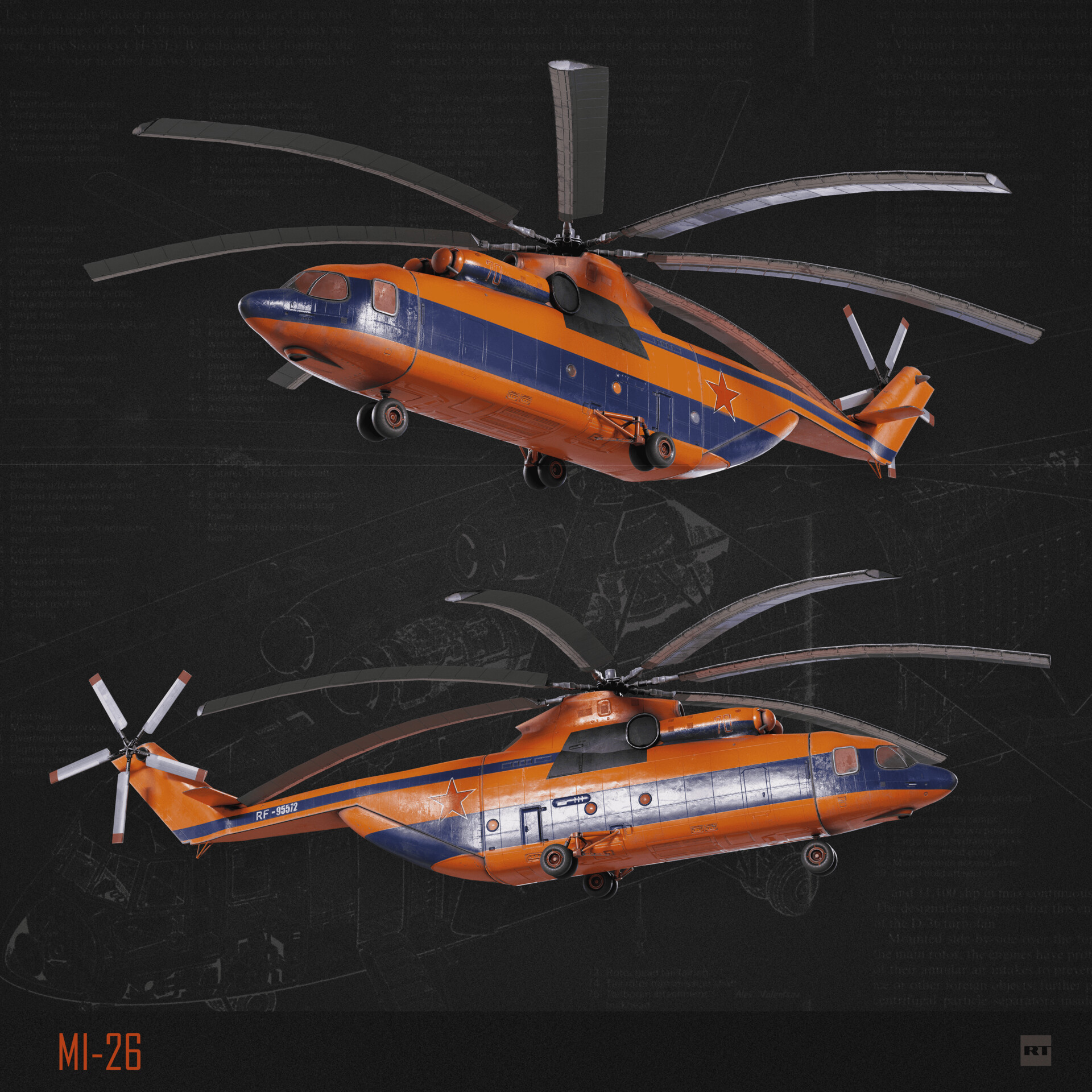ArtStation - Heavy Helicopter MI 26 ''Coloring Arctic''