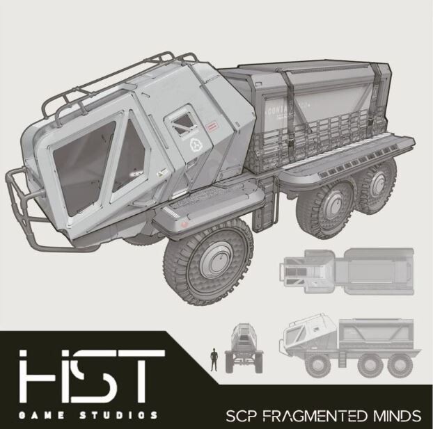 ArtStation - ContainerCo Rhino transport truck, SCP Fragmented minds