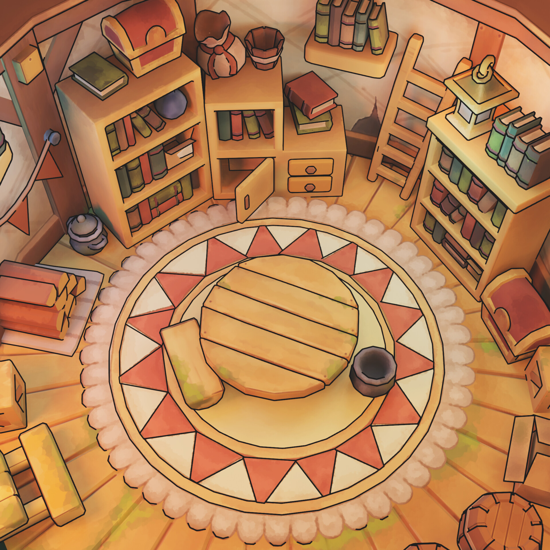 ArtStation - Stylized Library