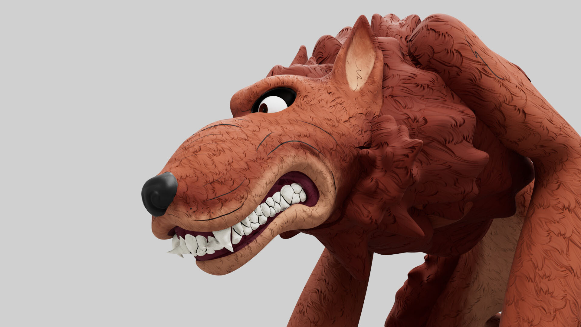 ArtStation - Red Dire Wolf