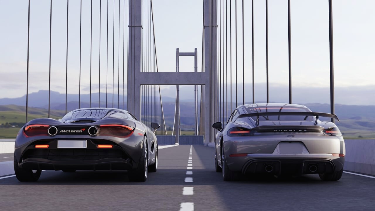 ArtStation - Car animation Porsche 718 Cayman GT4