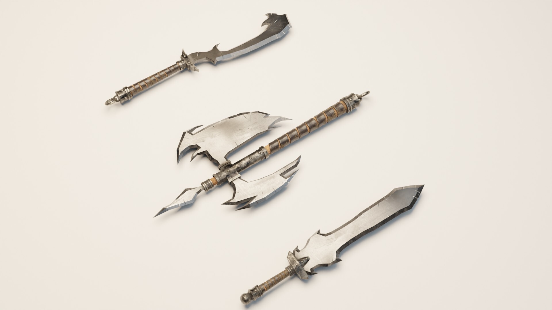 ArtStation - White arm weapon set