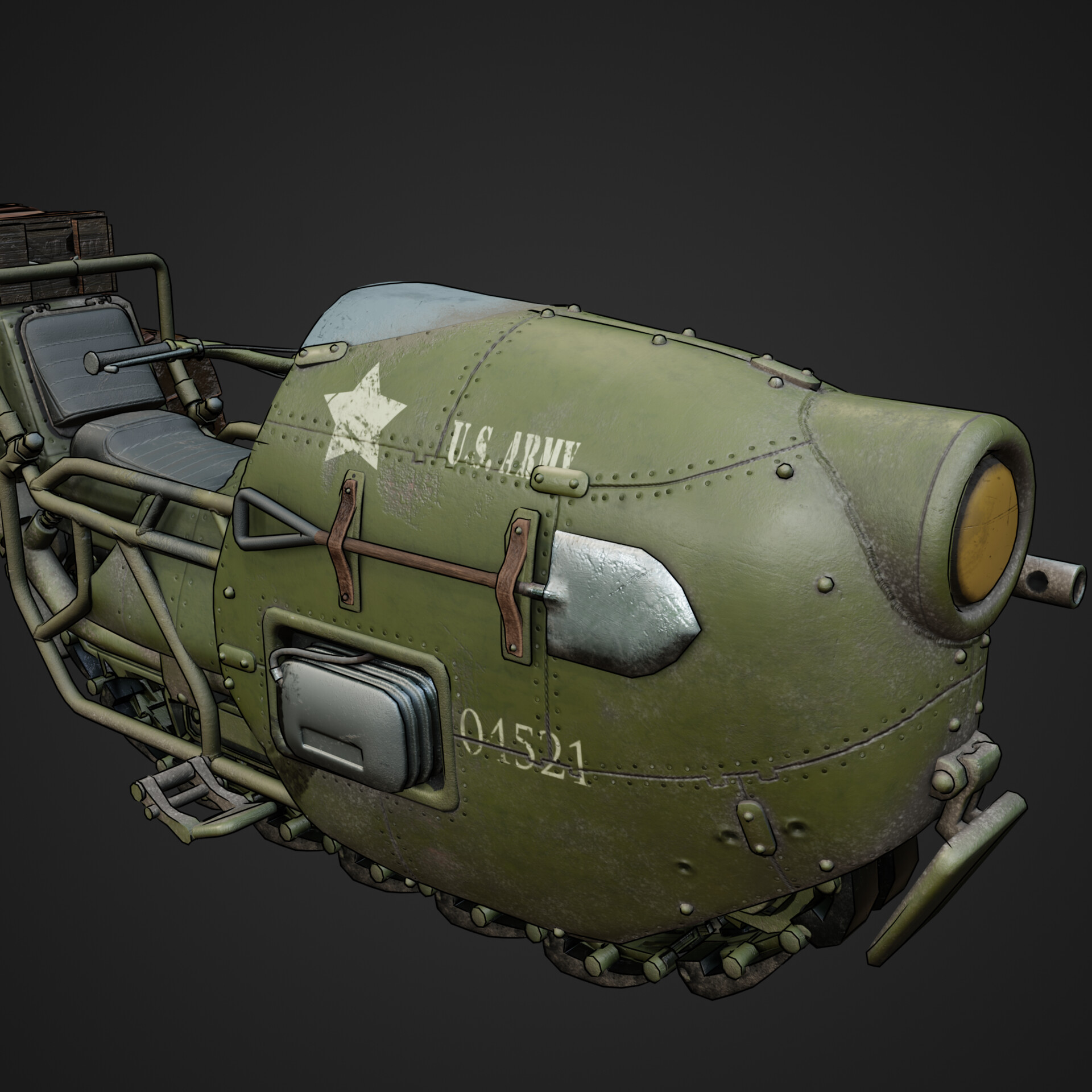 ArtStation - US Army Tracked Motorcylce - Personal Project