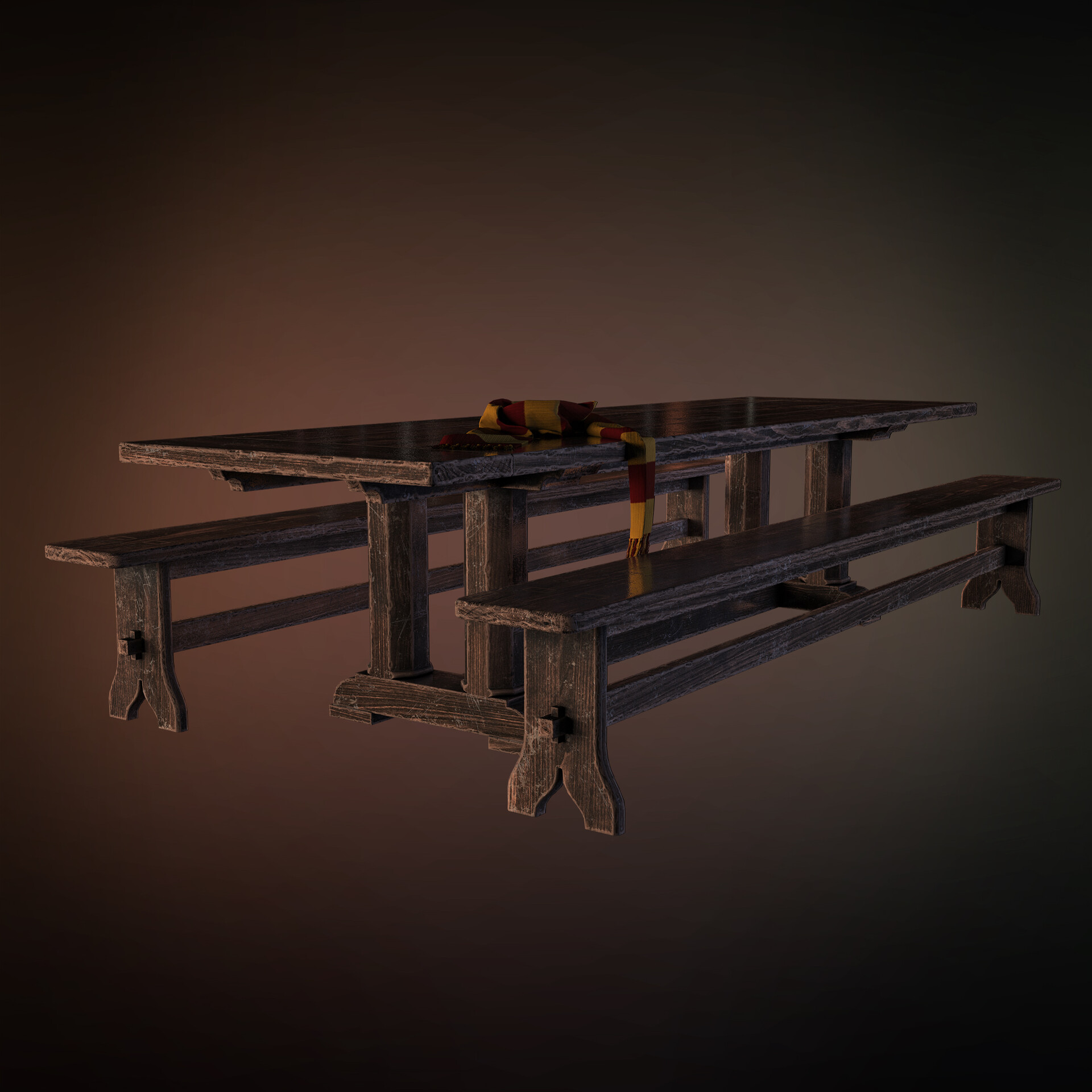 ArtStation - Hogwarts Tables - Great Hall prop