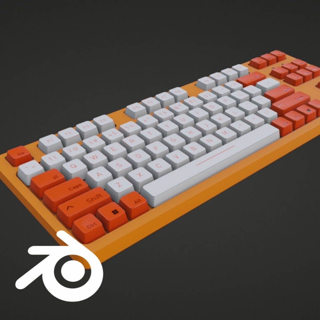 ArtStation - Stylized Keyboard