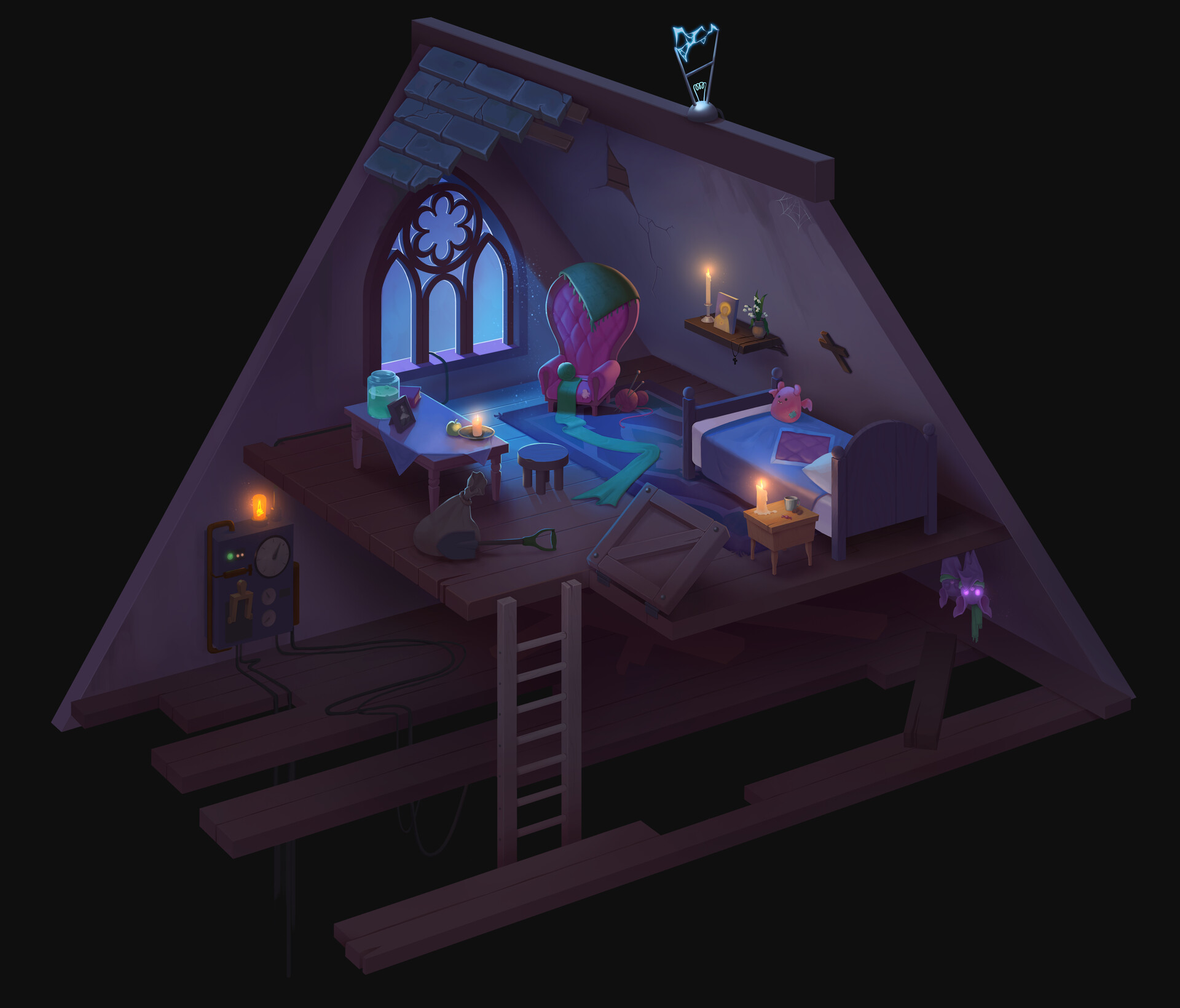ArtStation - Asylum Quest - Lab assistant's room